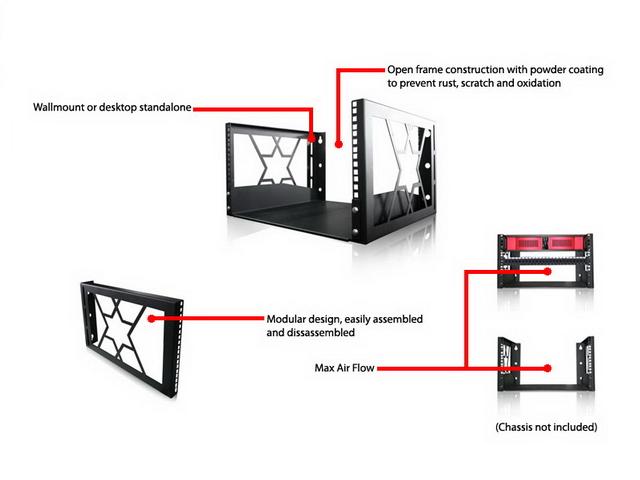 WR1002 9U Wallmount Open Frame Rack